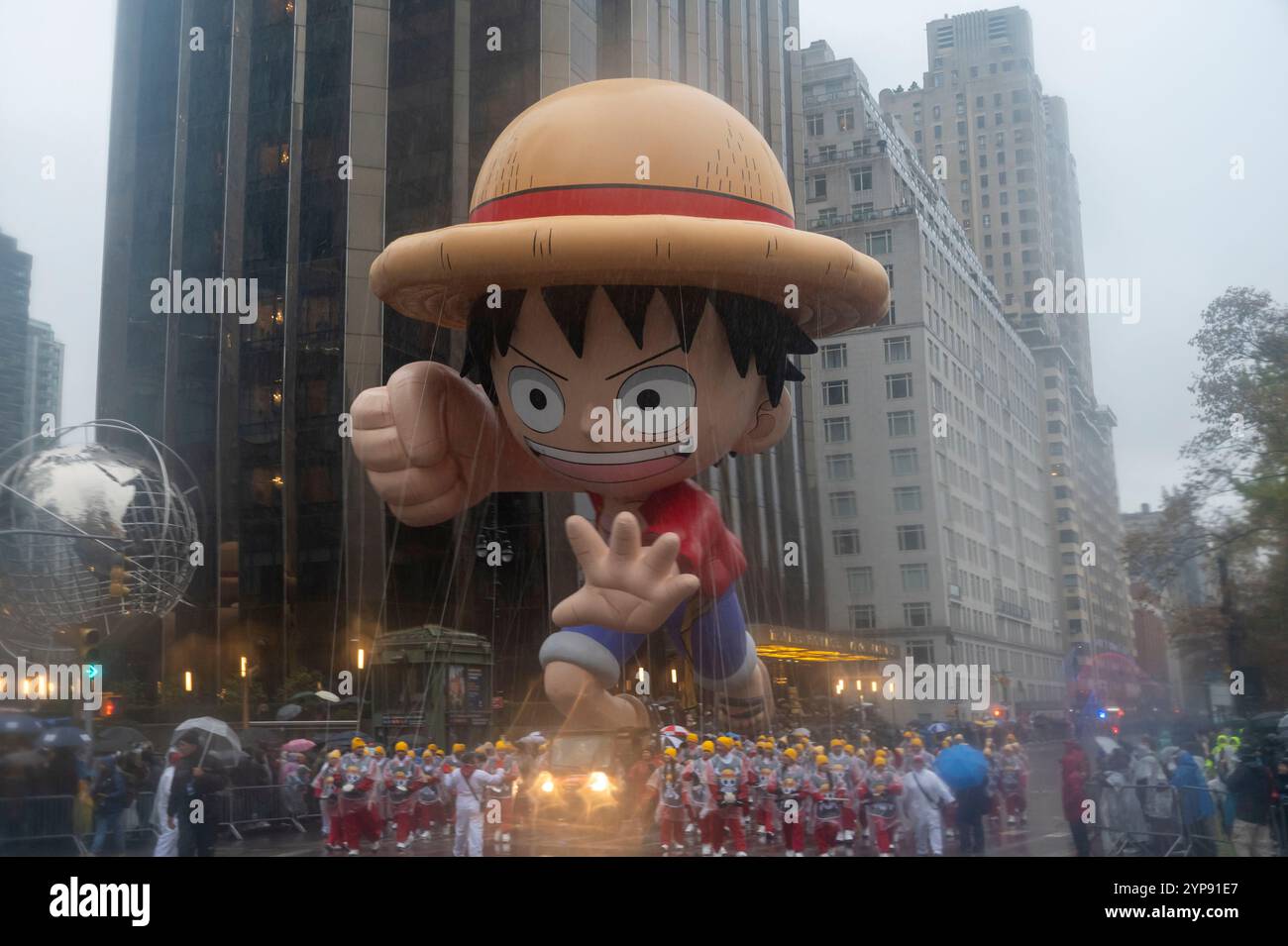 One Piece/Toei Animation's Monkey D. Luffy balloon moves through the ...