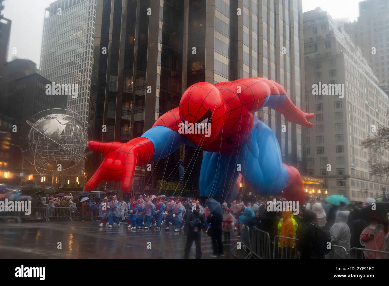 Marvel's Spider-Man balloon moves through the Macy's Annual ...