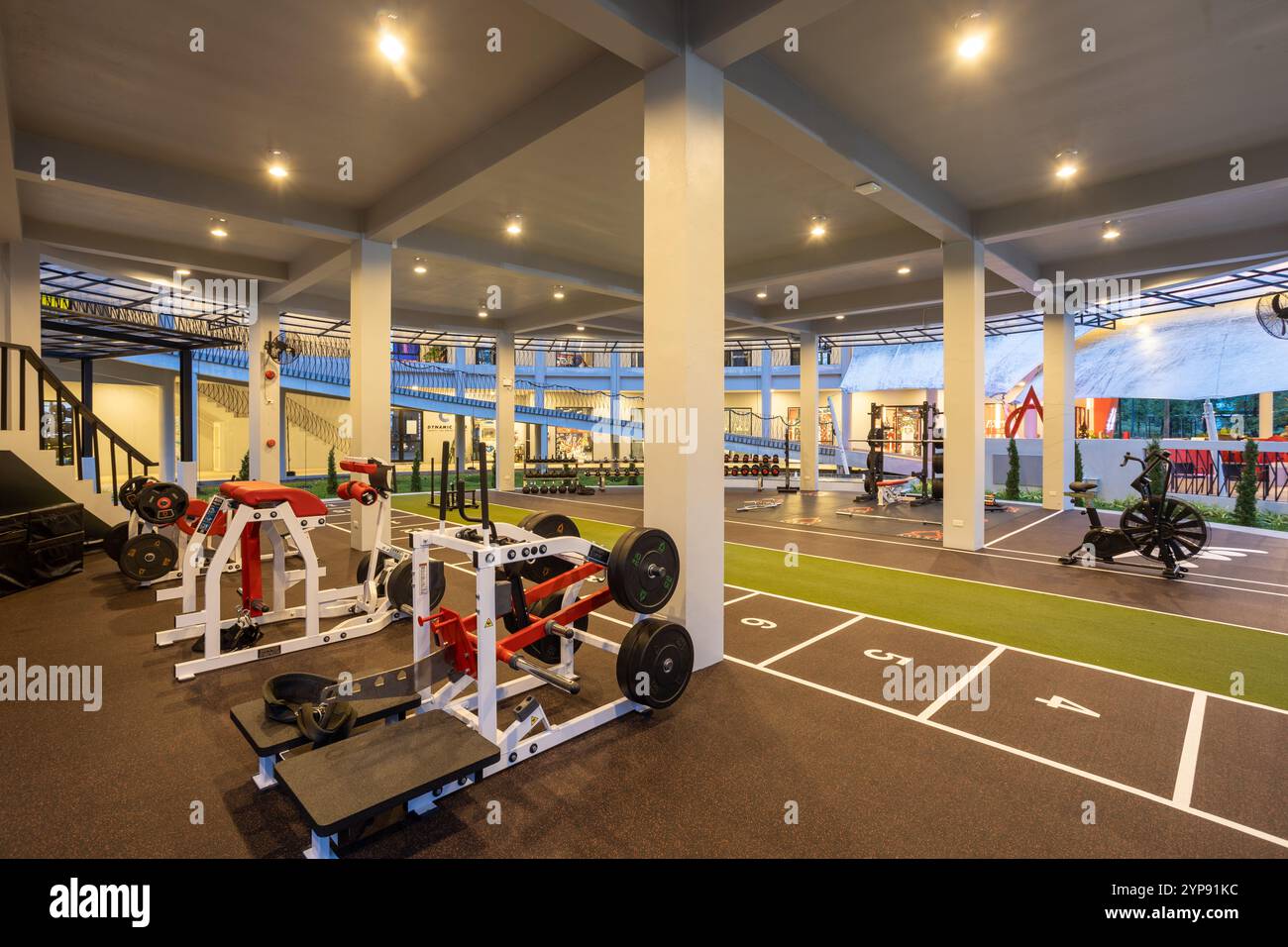 Phuket, Thailand - November 25, 2024; Interior of Alpha Club fitness ...