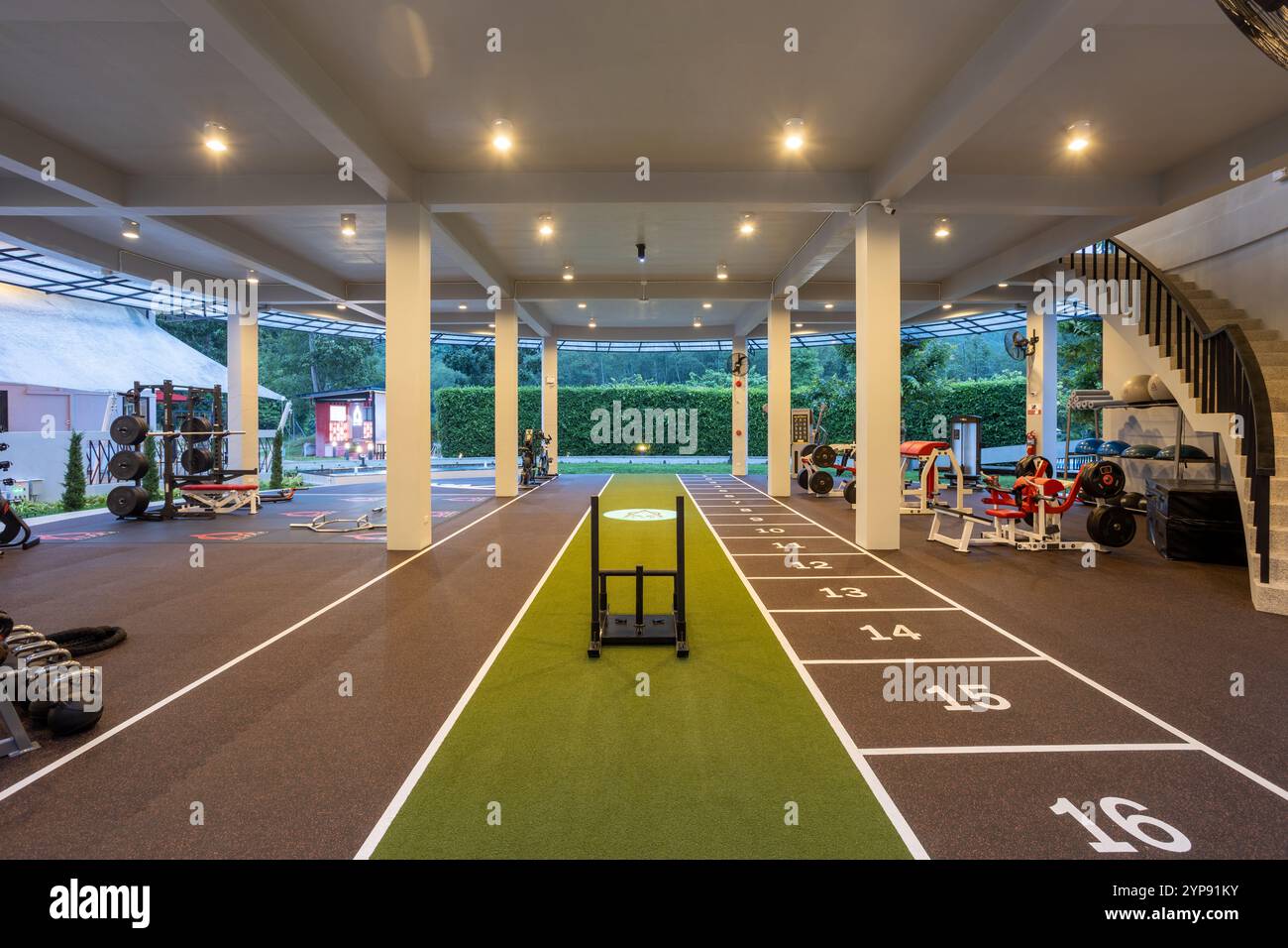 Phuket, Thailand - November 25, 2024; Interior of Alpha Club fitness ...