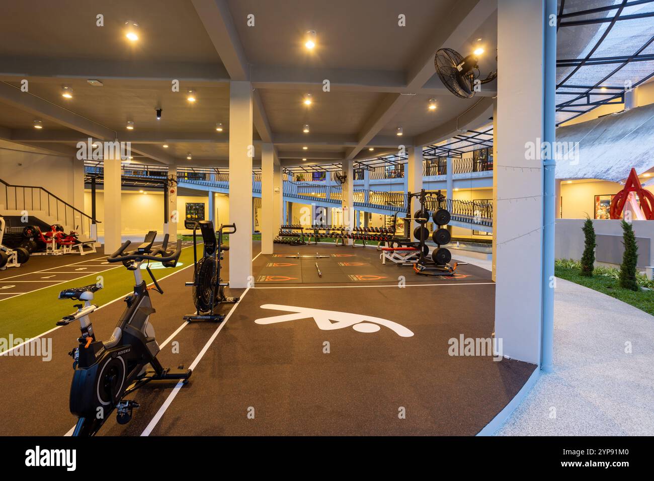 Phuket, Thailand - November 25, 2024; Interior of Alpha Club fitness ...