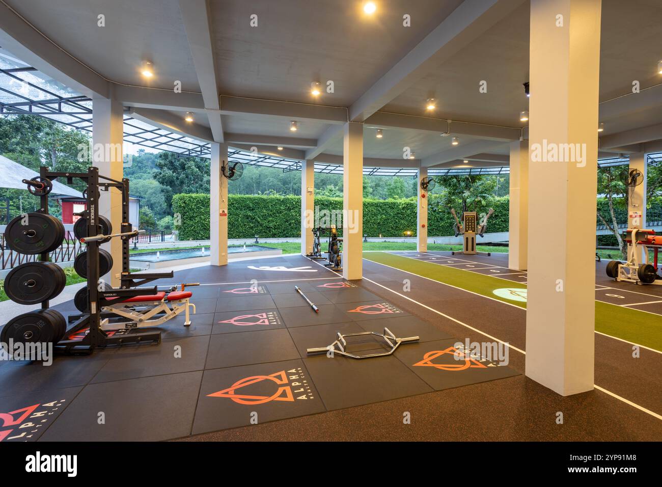 Phuket, Thailand - November 25, 2024; Interior of Alpha Club fitness ...