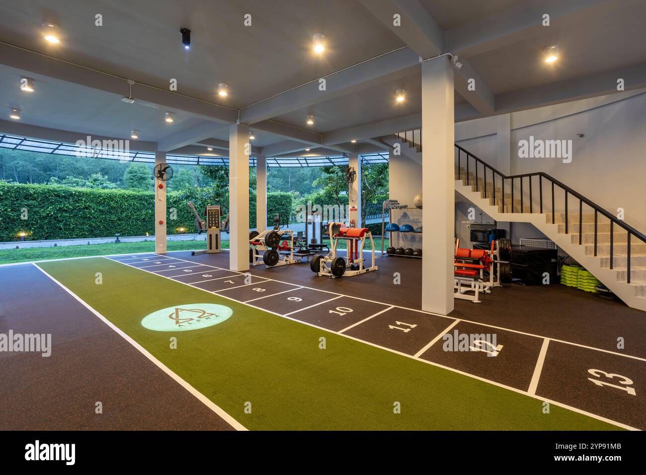 Phuket, Thailand - November 25, 2024; Interior of Alpha Club fitness ...
