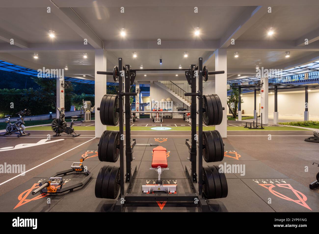 Phuket, Thailand - November 25, 2024; Interior of Alpha Club fitness ...