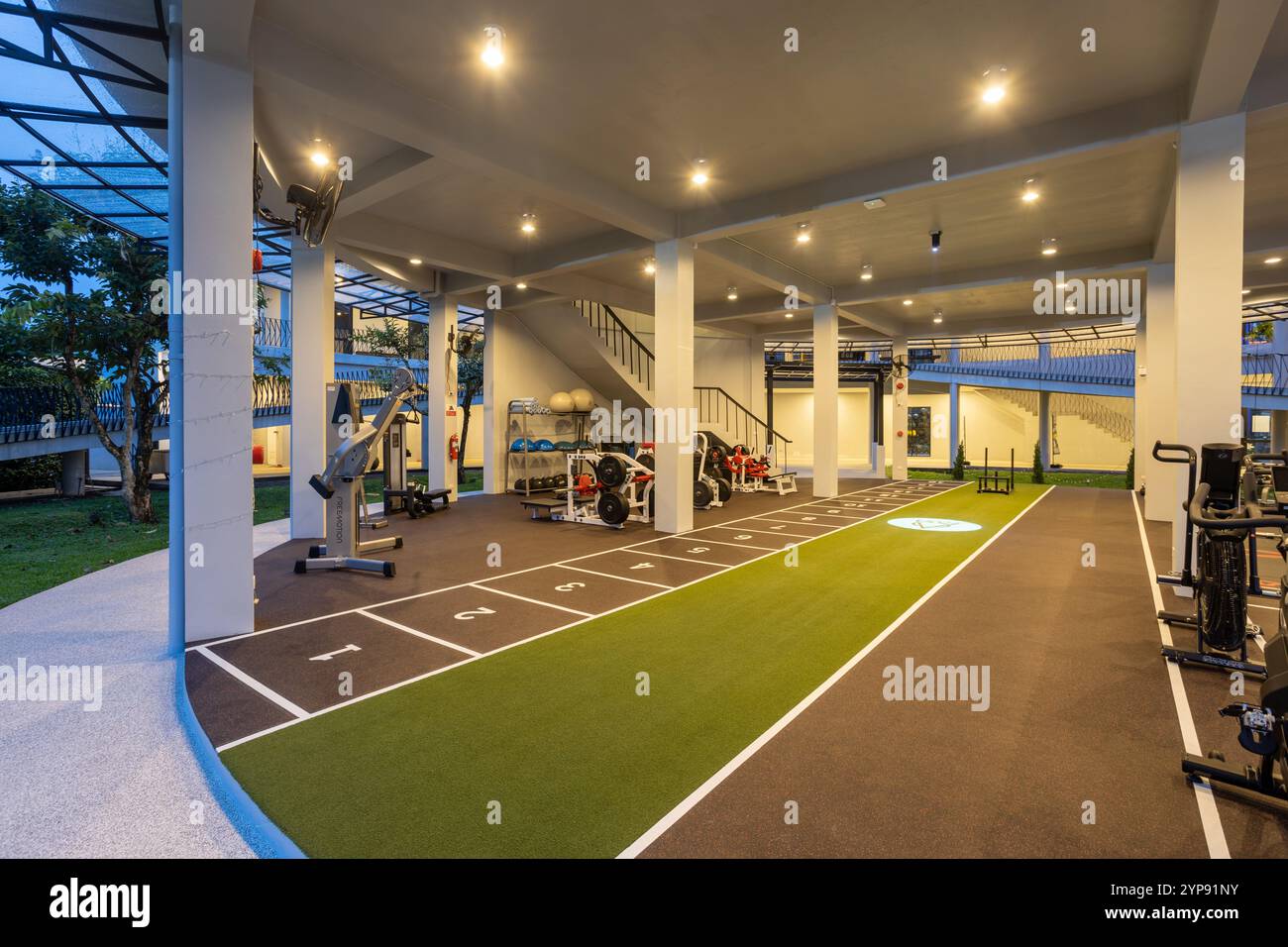 Phuket, Thailand - November 25, 2024; Interior of Alpha Club fitness ...