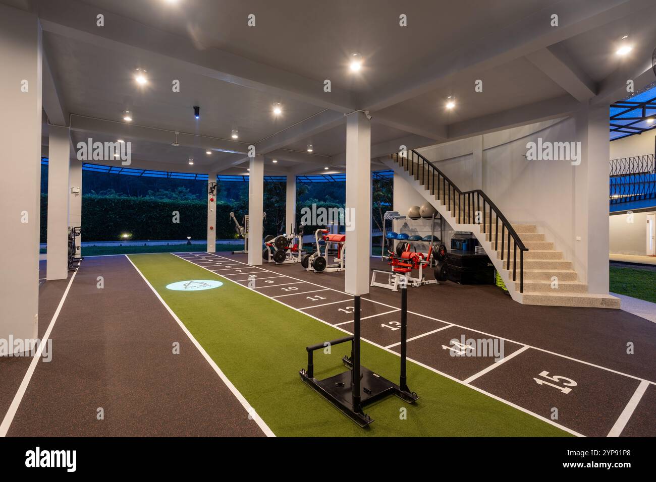 Phuket, Thailand - November 25, 2024; Interior of Alpha Club fitness ...