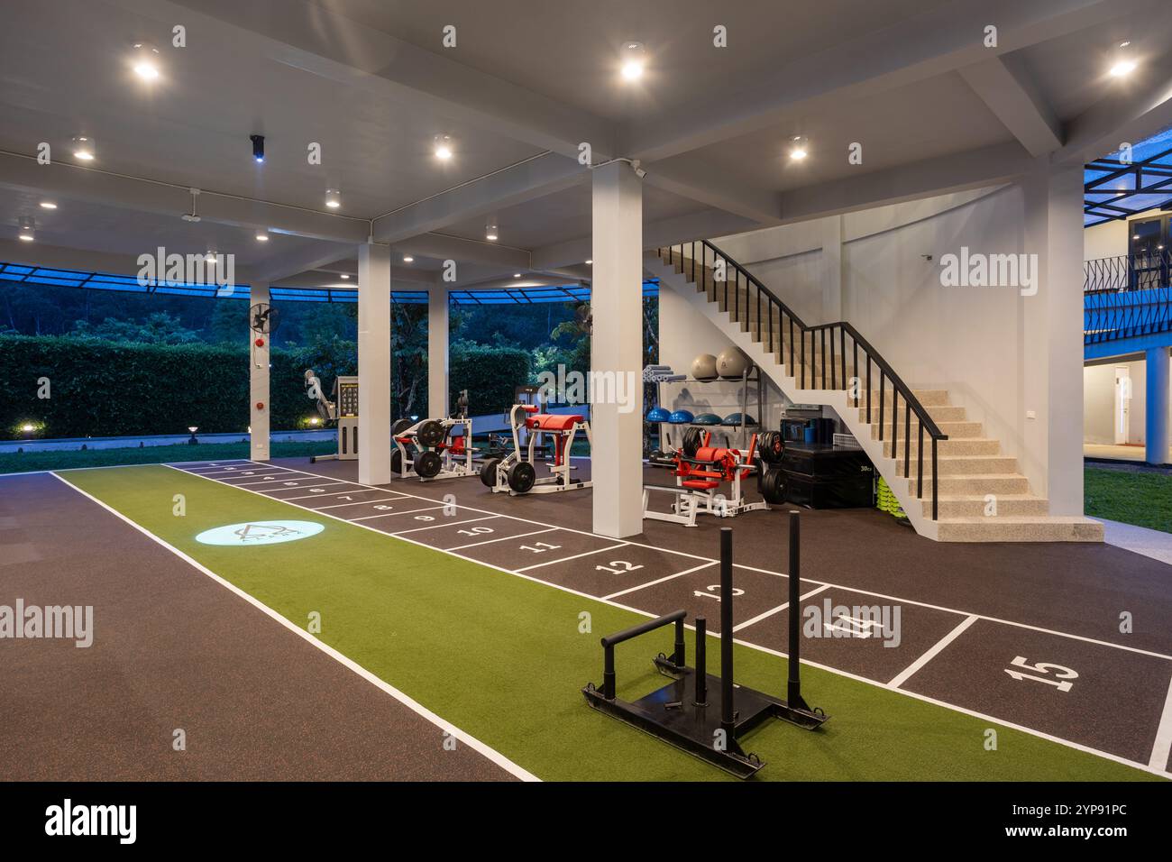 Phuket, Thailand - November 25, 2024; Interior of Alpha Club fitness ...