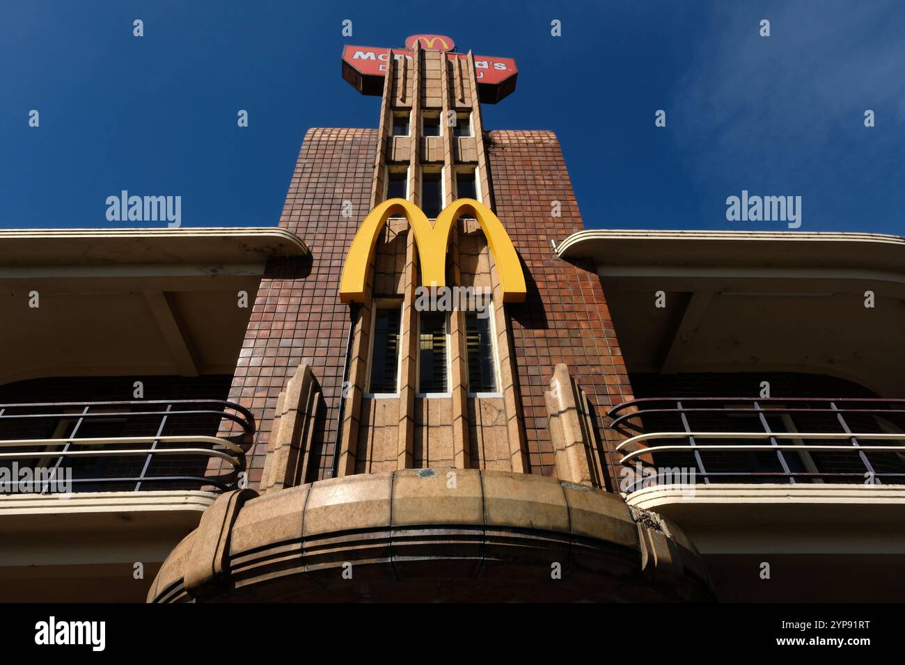 A McDonald's fast-food store which situated in an art deco building ...