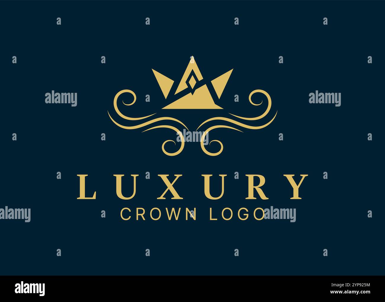 Luxury crown logo hi-res stock photography and images - Alamy