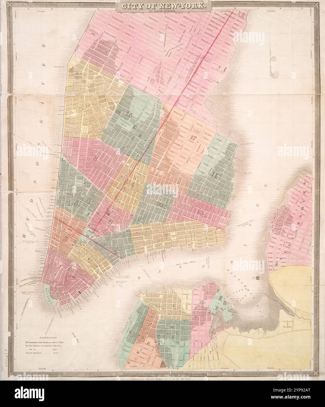 Map of new york 1840 hi-res stock photography and images - Alamy