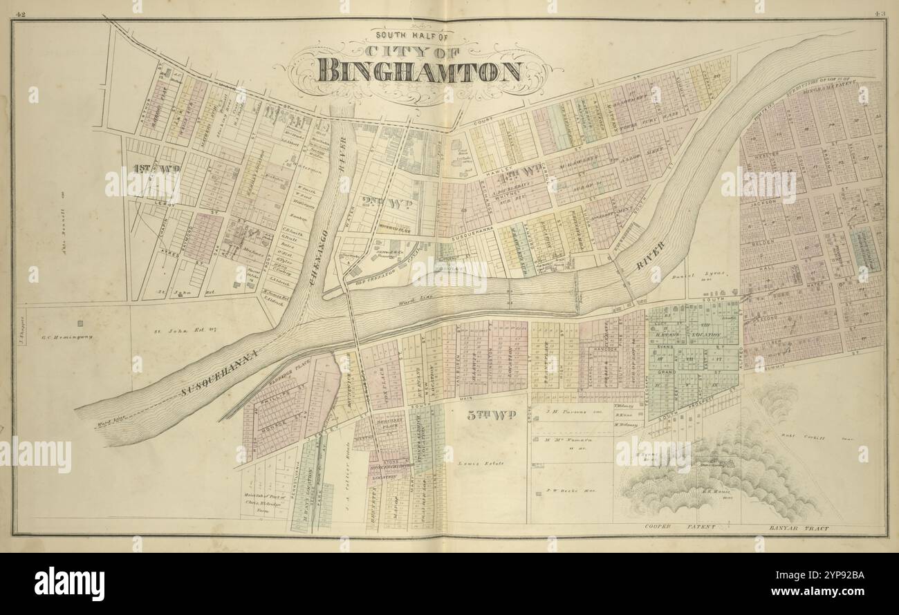 Map of binghamton hi-res stock photography and images - Alamy