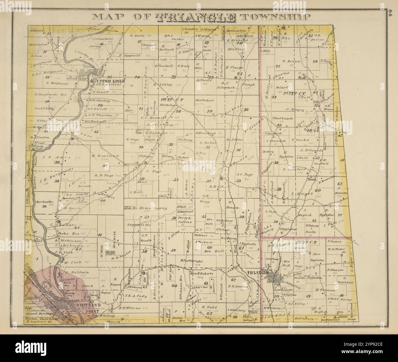 Triangle map hi-res stock photography and images - Alamy