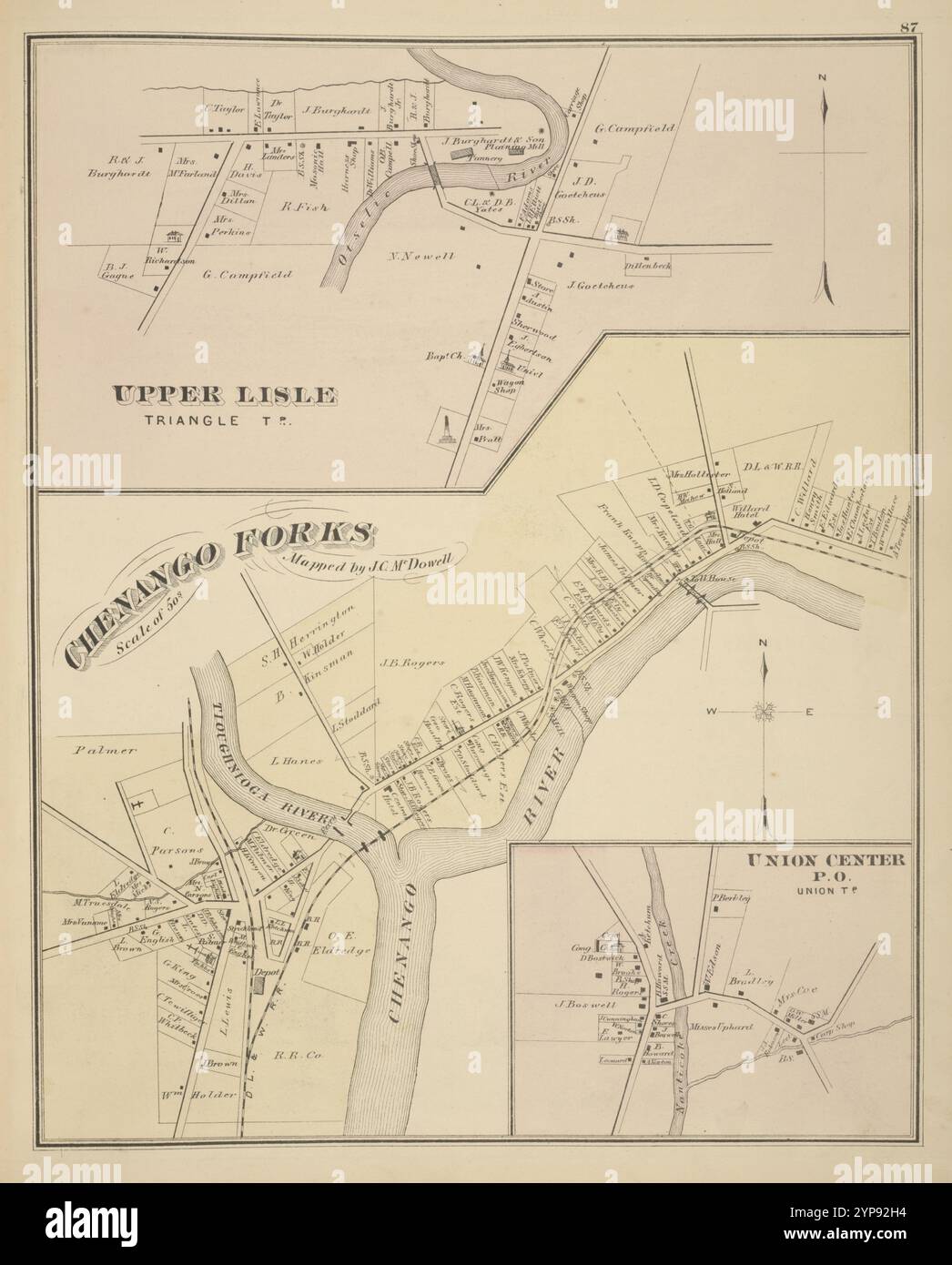 Map of chenango hi-res stock photography and images - Alamy