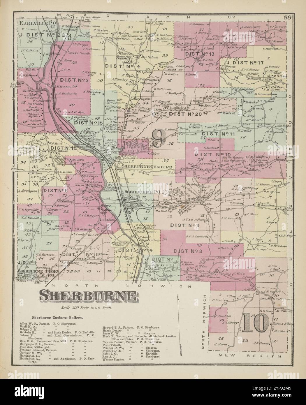 Sherburne county map hi-res stock photography and images - Alamy