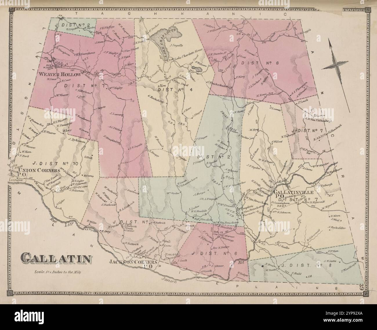 Gallatin county map hi-res stock photography and images - Alamy