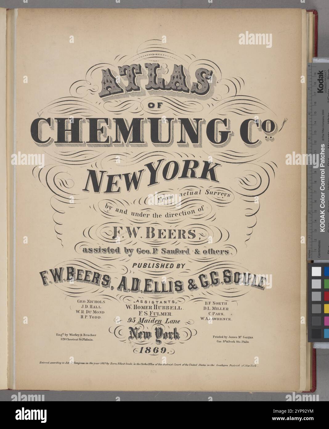 Chemung county map hi-res stock photography and images - Alamy