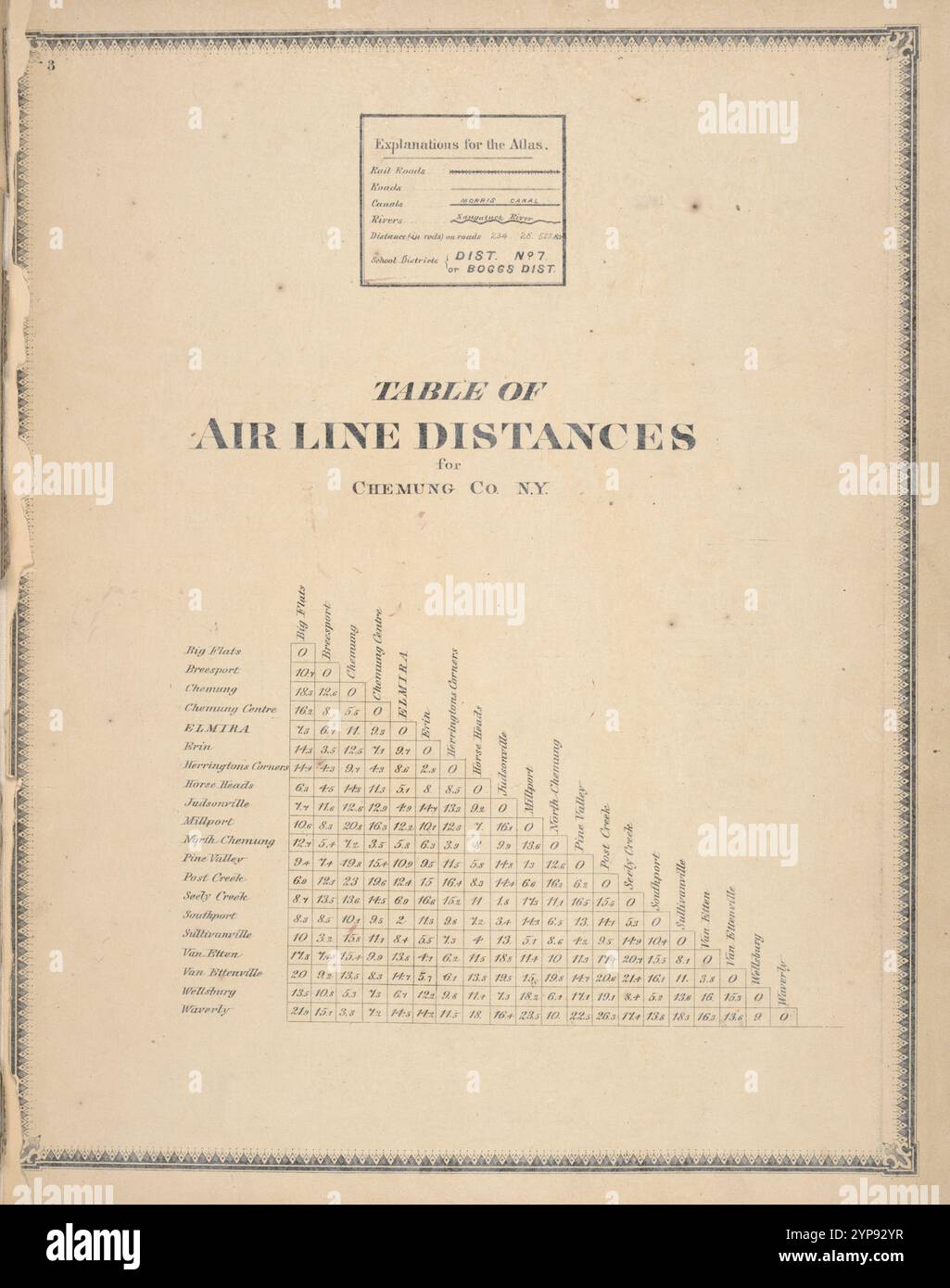 Chemung county map hi-res stock photography and images - Alamy