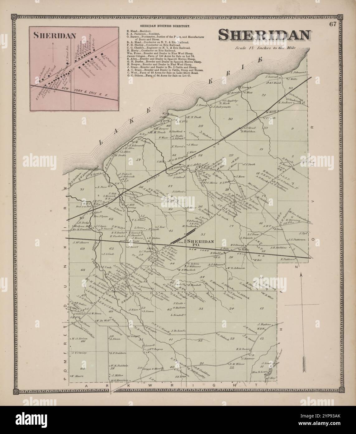 Sheridan county map hi-res stock photography and images - Alamy