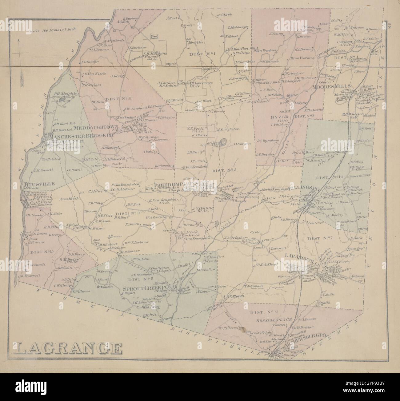 Lagrange county map hi-res stock photography and images - Alamy