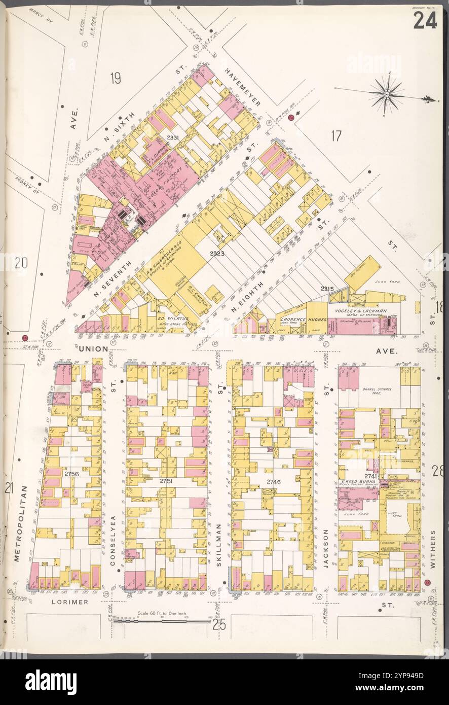 Brooklyn V. 4, Plate No. 24 [Map bounded by Havemeyer St., Withers St ...