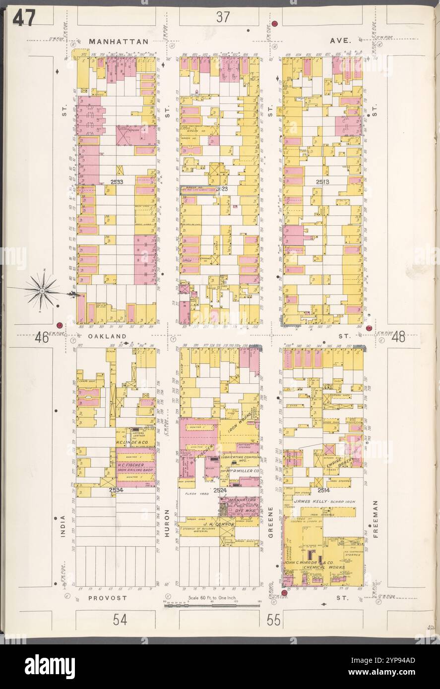 Brooklyn V. 4, Plate No. 47 [Map bounded by Manhattan Ave., Freeman St ...