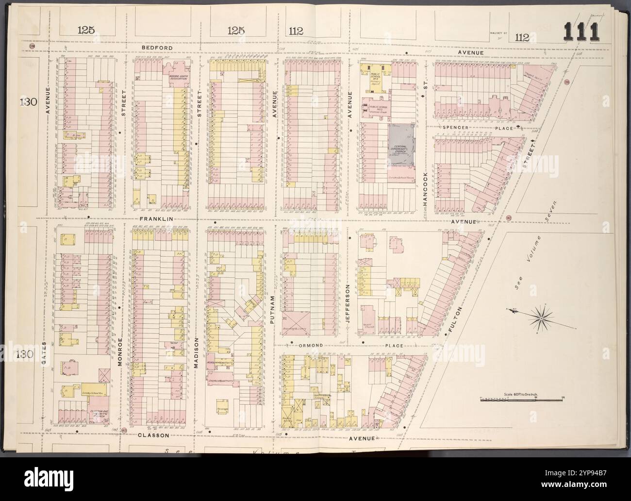 Brooklyn, V. 5, Double Page Plate No. 111 [Map bounded by Bedford Ave ...