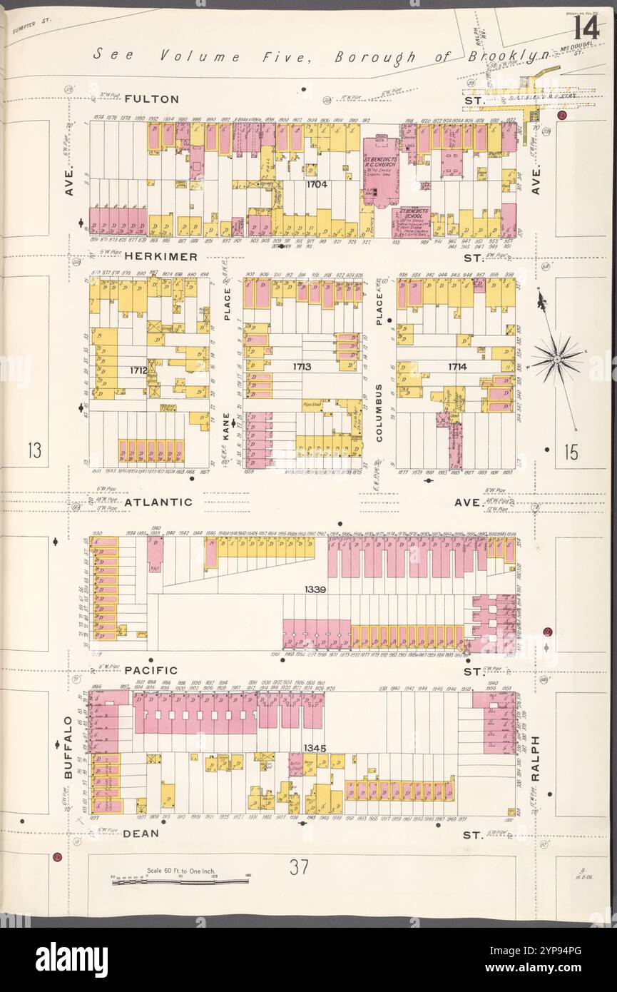 Brooklyn V. 7, Plate No. 14 [Map bounded by Fulton St., Ralph Ave ...