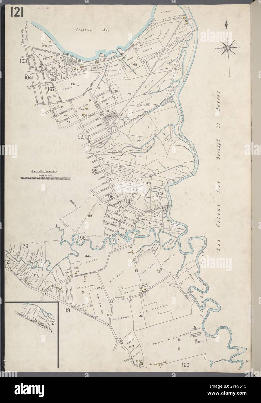 Queens V. 3, Plate No. 121 [Map bounded by Flushing Bay, Flushing Creek ...