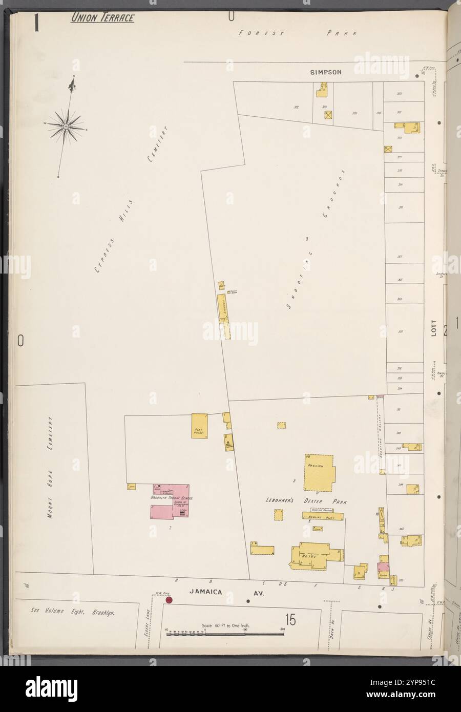 Queens V. 4, Plate No. 1 [Map bounded by Forest Park, Lott, Jamaica Ave ...
