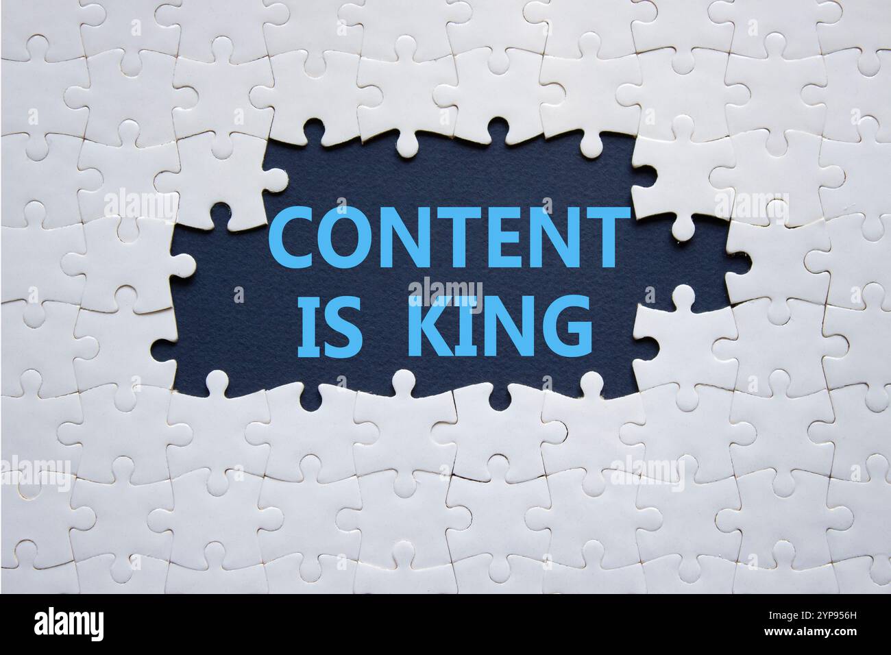 Content is king symbol. Concept words Content is king on white puzzle ...