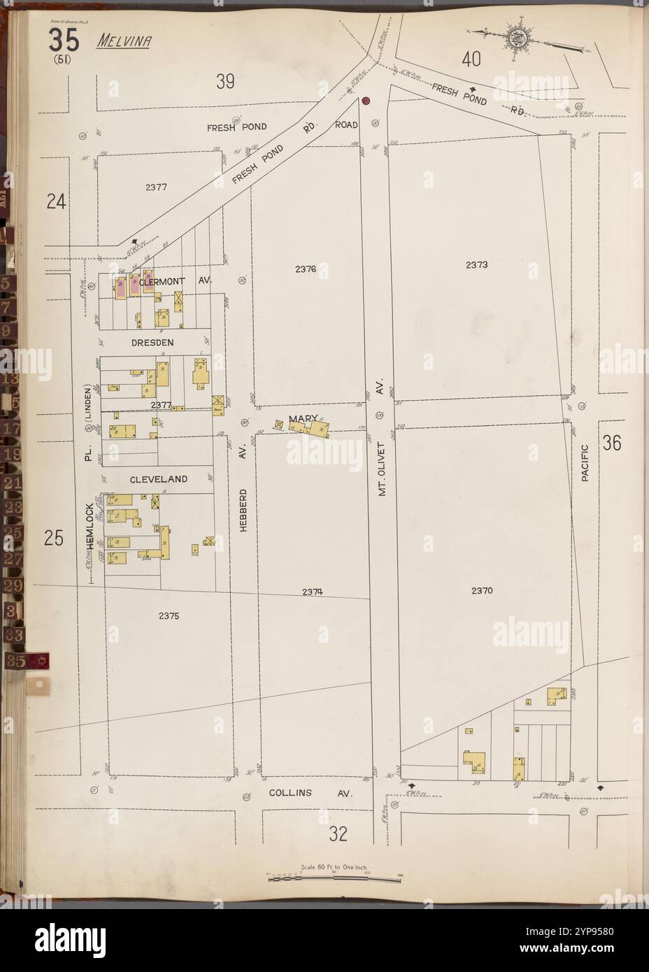Queens V. 3, Plate No. 35 [Map bounded by Fresh Pond Rd., Pacific ...