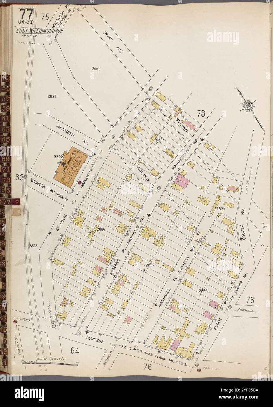 Queens V. 3, Plate No. 77 [Map bounded by Syvan, Cooper Ave., Alden Ave ...