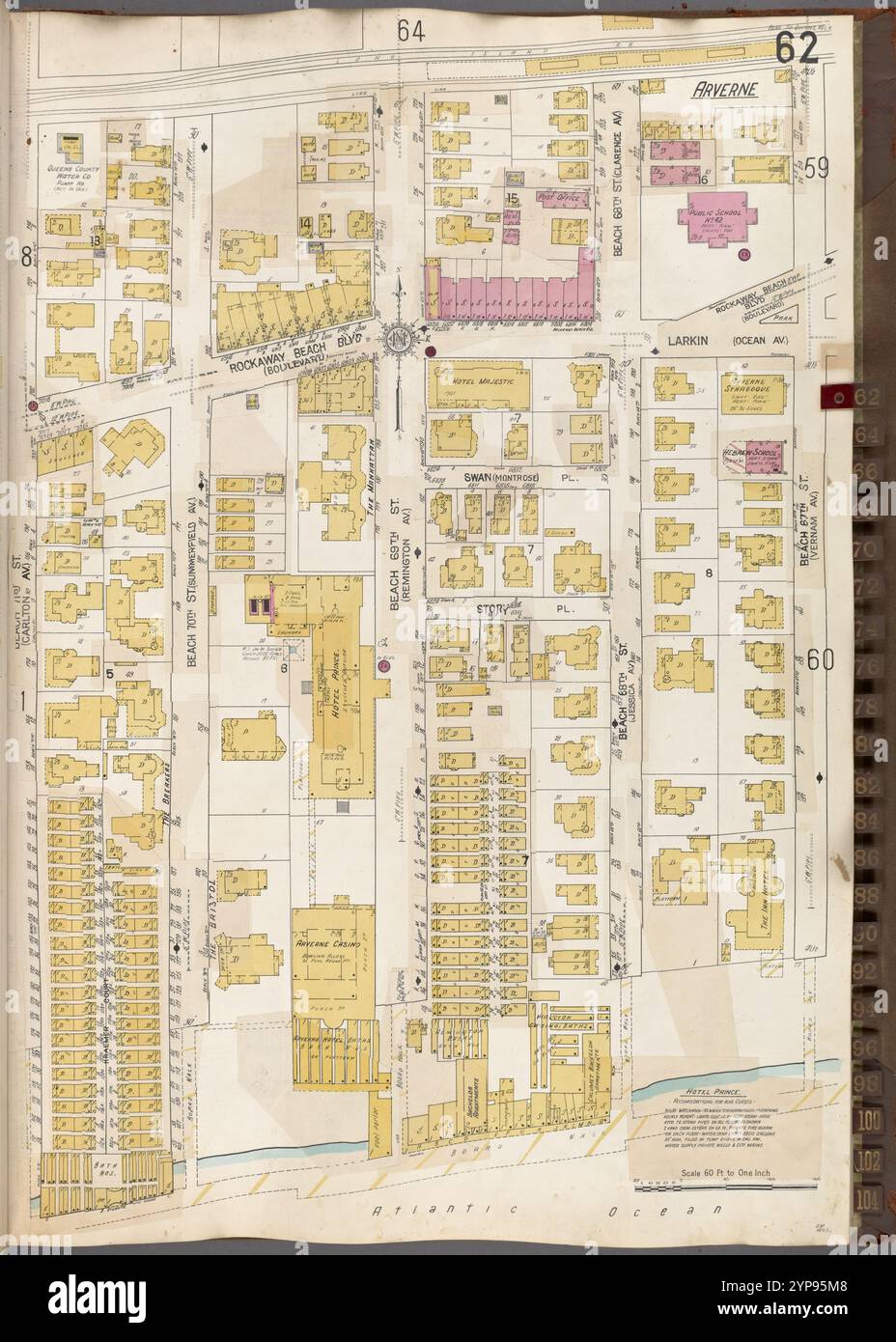 Queens V. 8, Plate No. 62 [Map bounded by Beach 67th St., Atlantic ...