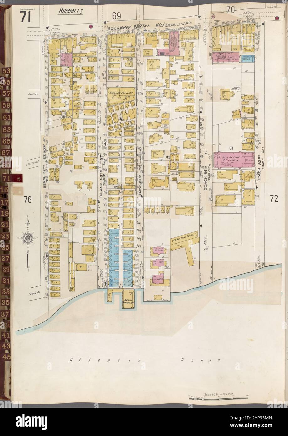 Queens V. 8, Plate No. 71 [Map bounded by Rockaway Beach Blvd., Beach ...