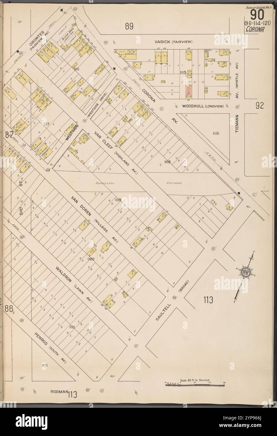 Queens V. 10, Plate No. 90 [Map bounded by Varick, Tiemann Ave ...