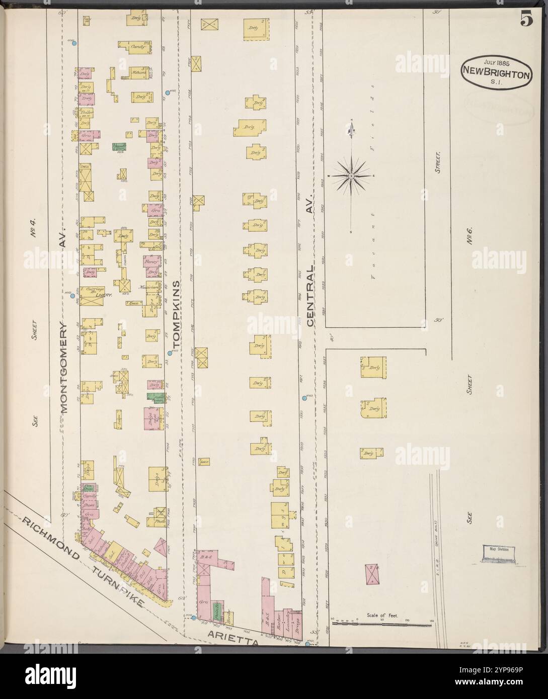 Staten Island, Plate No. 5 [Map bounded by Central Ave., Richmond ...