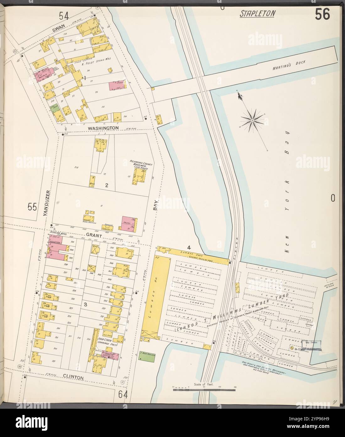 Richmond, Plate No. 56 [Map bounded by Swan, New York Bay, Clinton ...