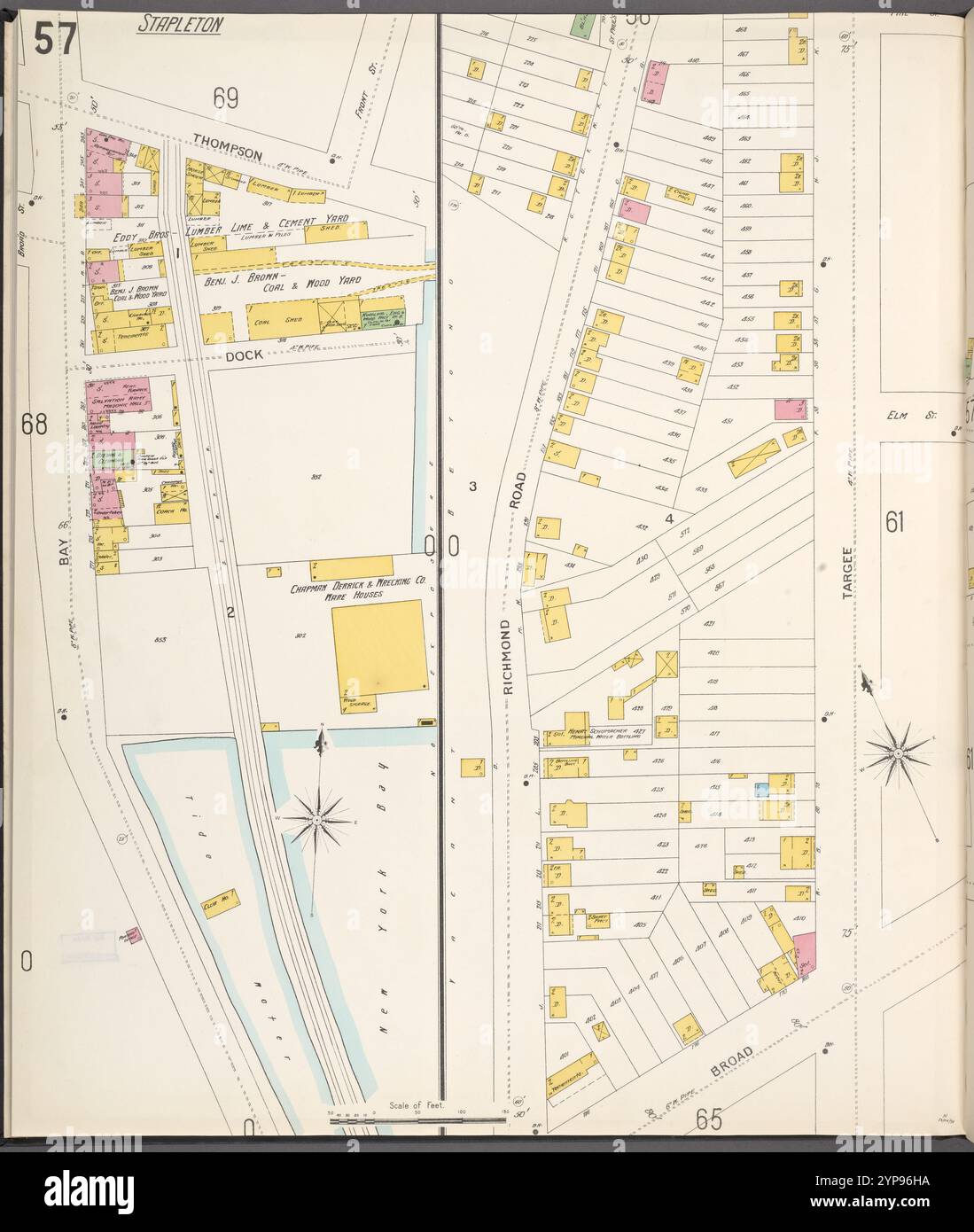 Richmond, Plate No. 57 [Map bounded by Thompson, Targee, Broad, Bay ...