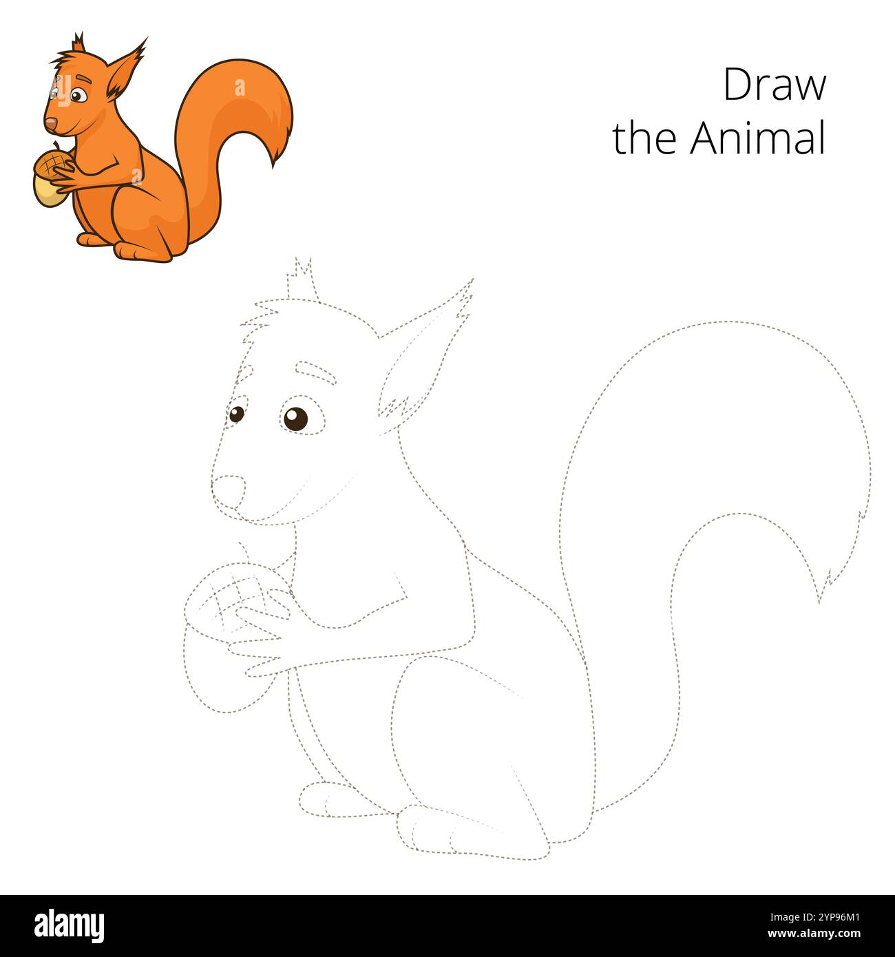 Draw the forest animal squirrel cartoon vector Stock Vector Image & Art ...