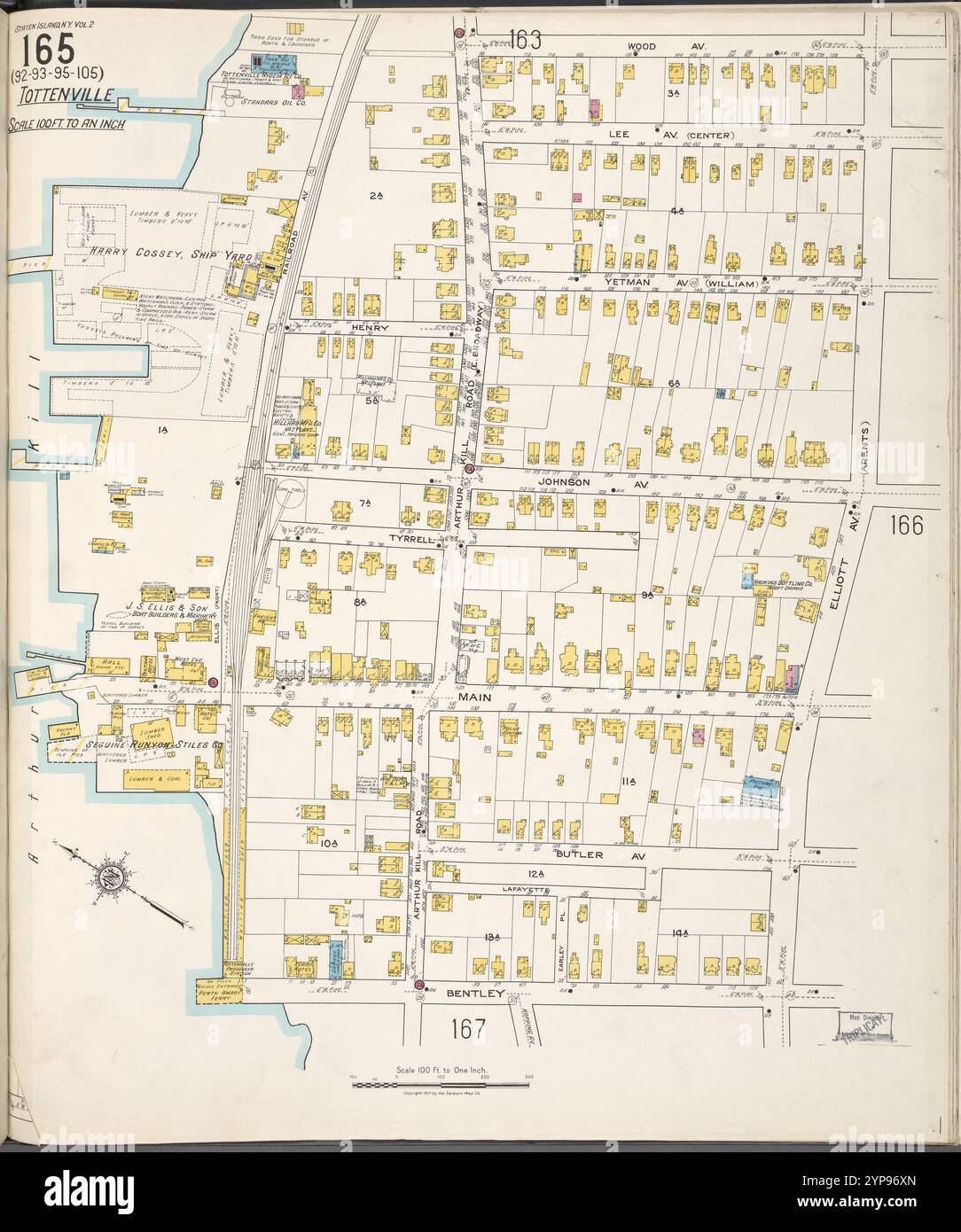 Staten Island, V. 2, Plate No. 165 [Map bounded by Wood Ave., Elliott ...