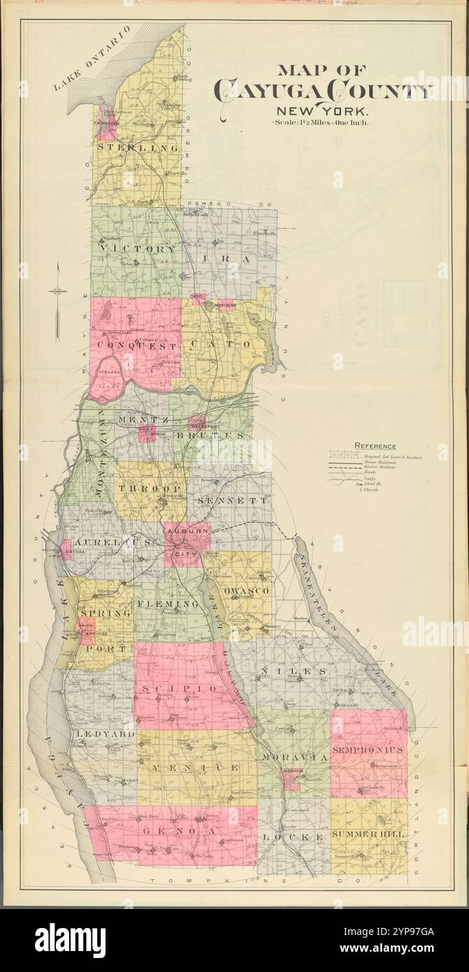 Cayuga County, Left Page [Map bounded by Map of Gayuga County, NY] 1904 ...