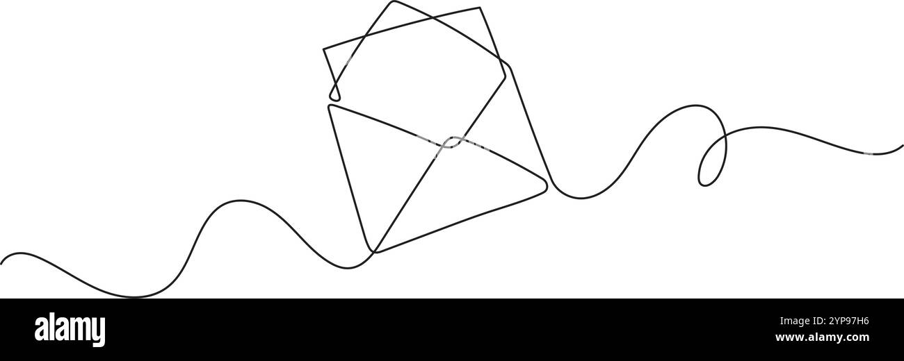 envelope opening news letter and message receive one line drawing ...