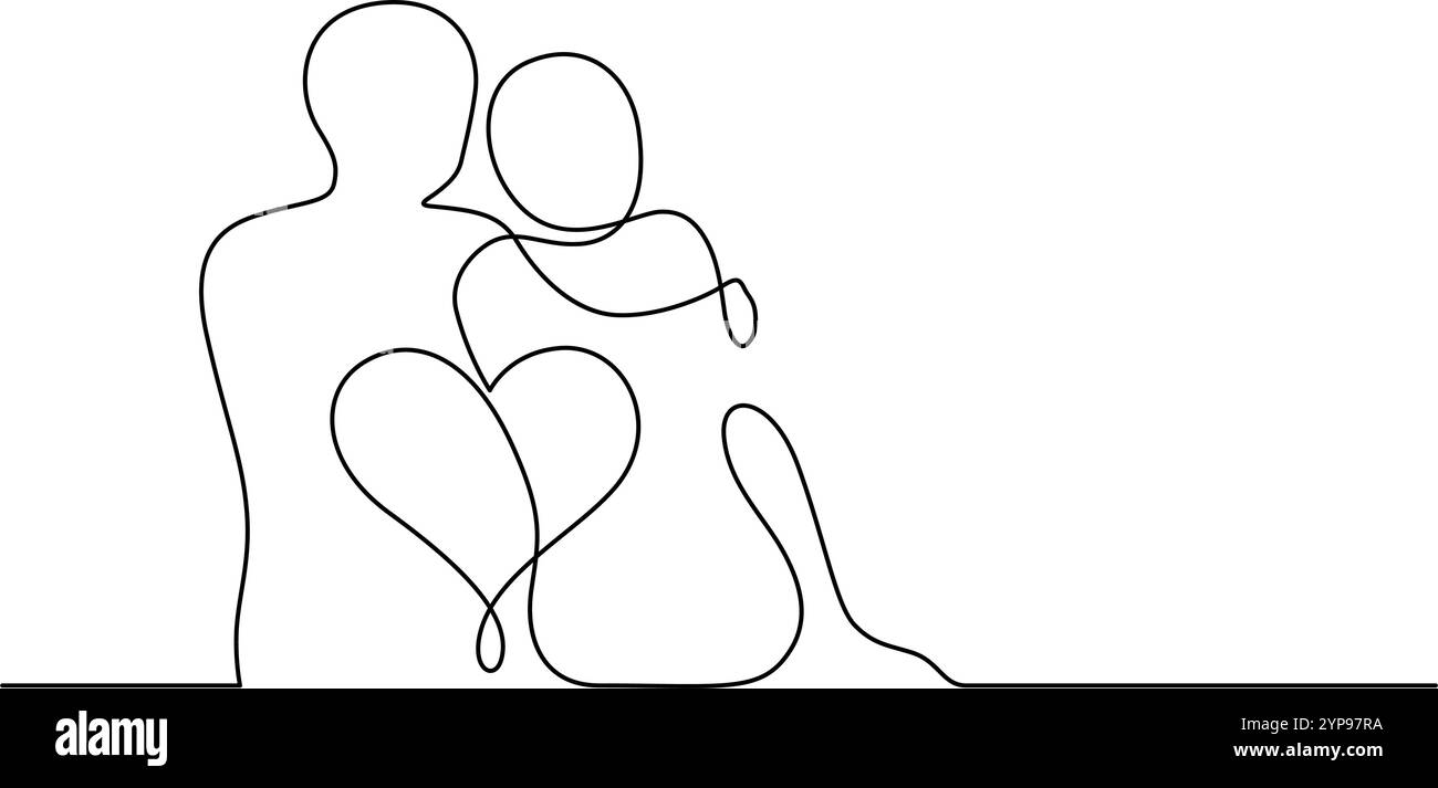 couple romance leaning embracing together love romantic one line ...