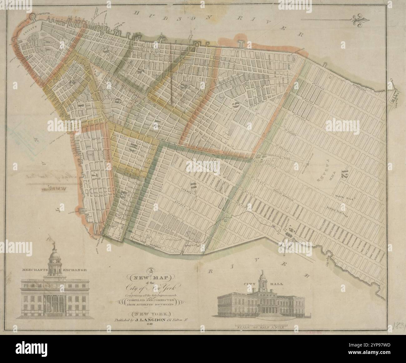Langdon map hi-res stock photography and images - Alamy