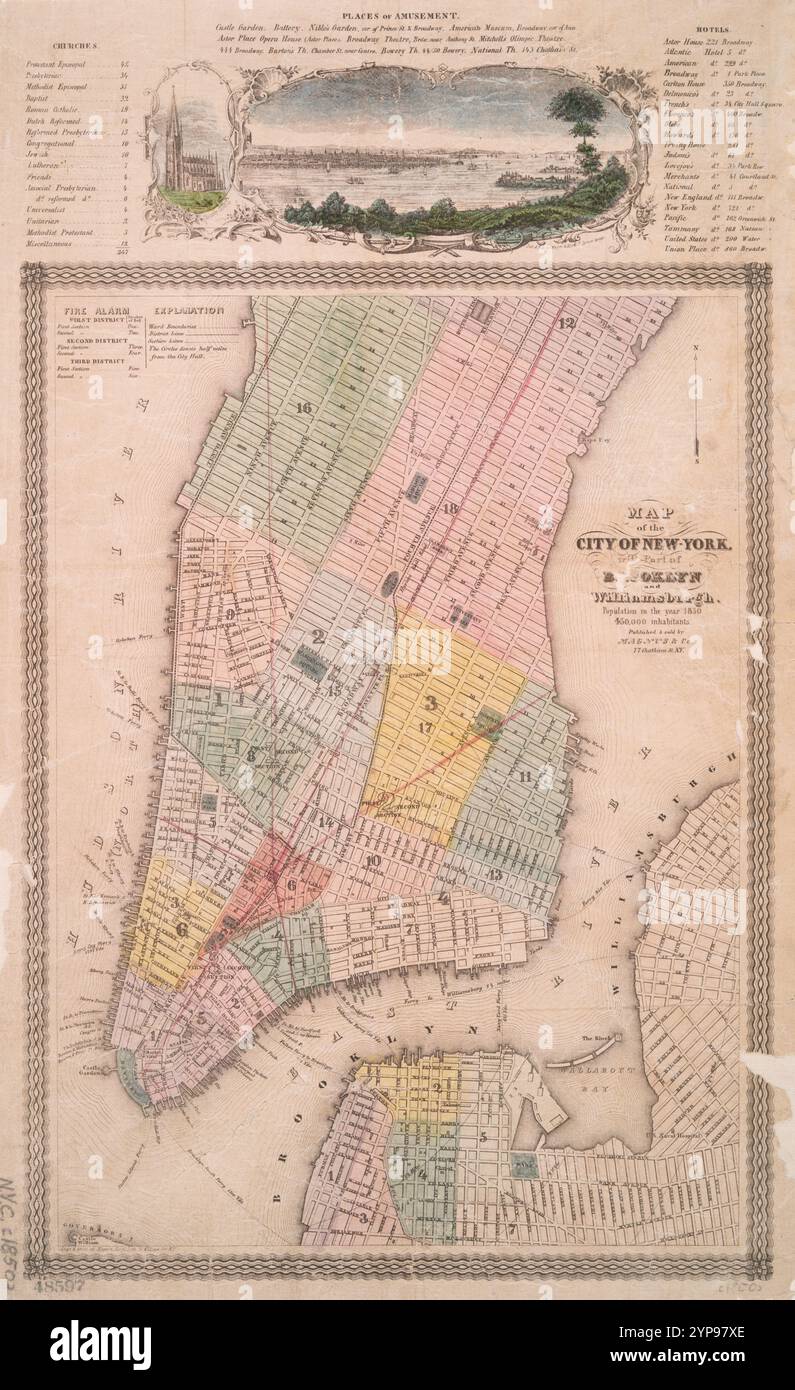 Map of the City of New-York with part of Brooklyn and Williamsburgh ...