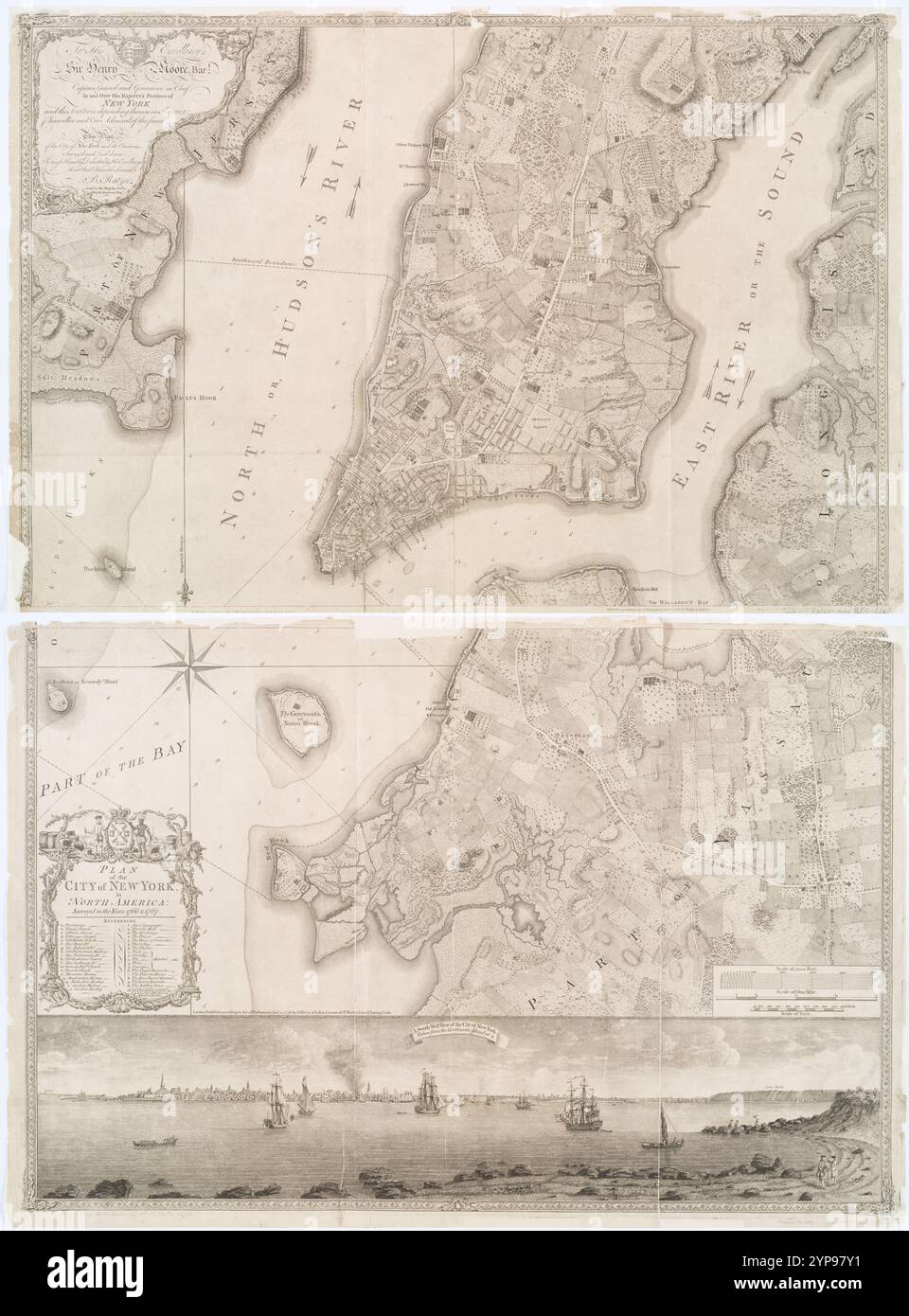 Plan of the city of New York in North America : surveyed in the years ...