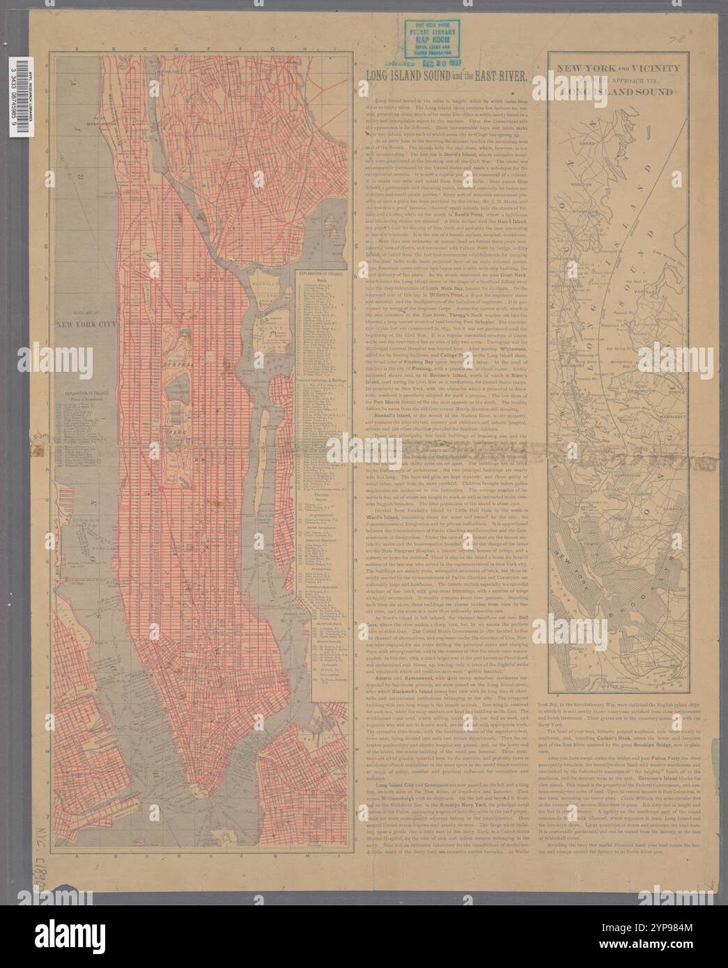 Guide-map of New York City 1890 Stock Photo - Alamy