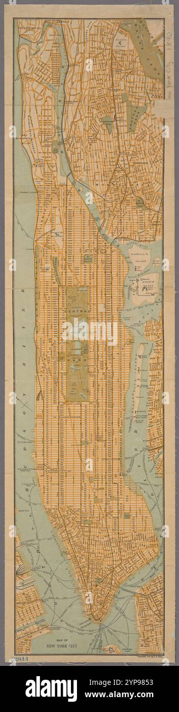 Map of New York City 1890 Stock Photo - Alamy