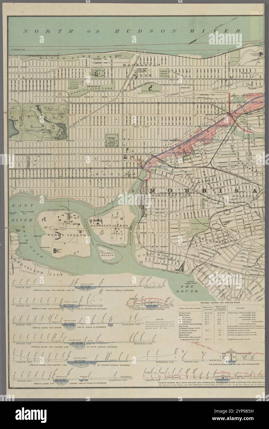 Map of the Harlem River and Spuyten Duyvil Creek from Ward's Island to ...