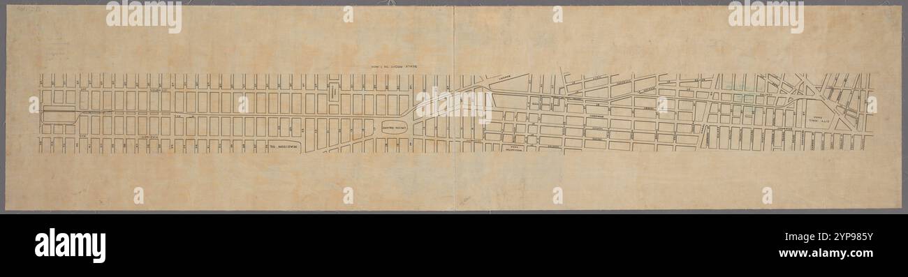 Map of the street railway running from Grand Central Station to City ...